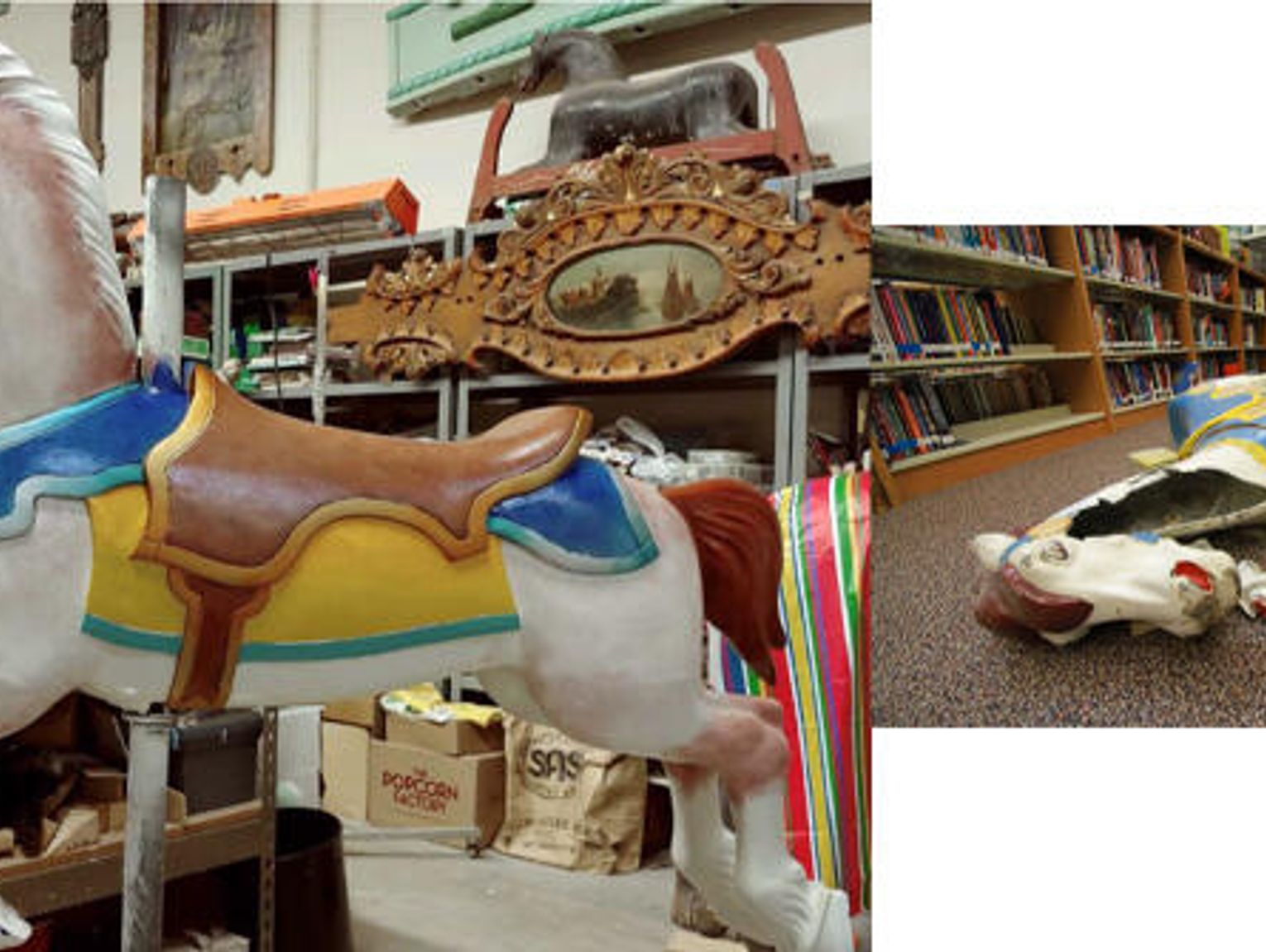 Restored antique carousel colt unveiled at Carpenter Hill